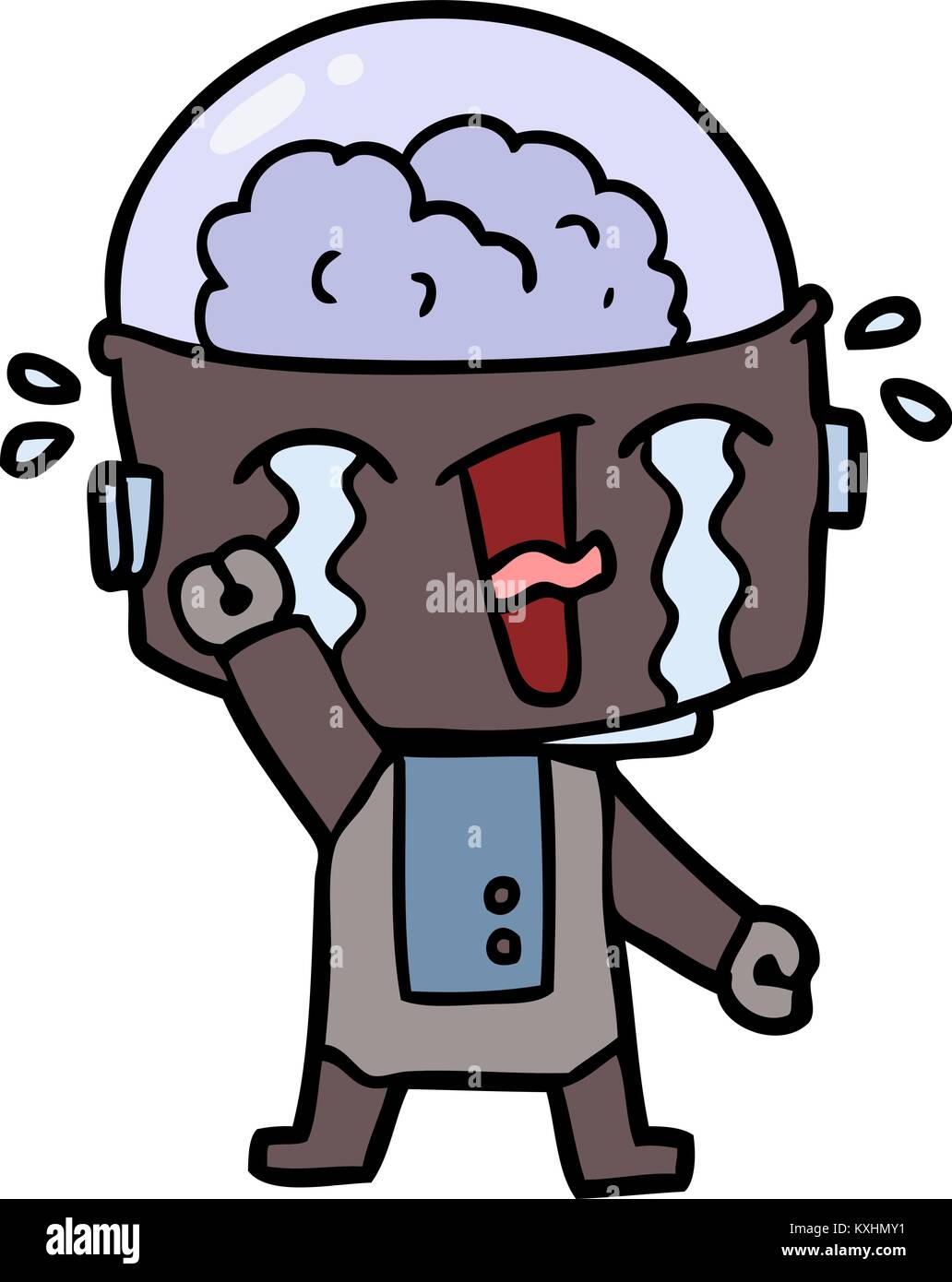 cartoon crying robot Stock Vector Image & Art - Alamy
