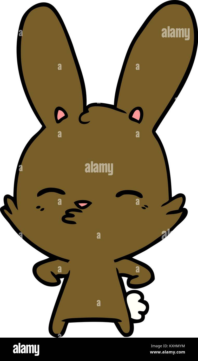 curious bunny cartoon Stock Vector Image & Art - Alamy