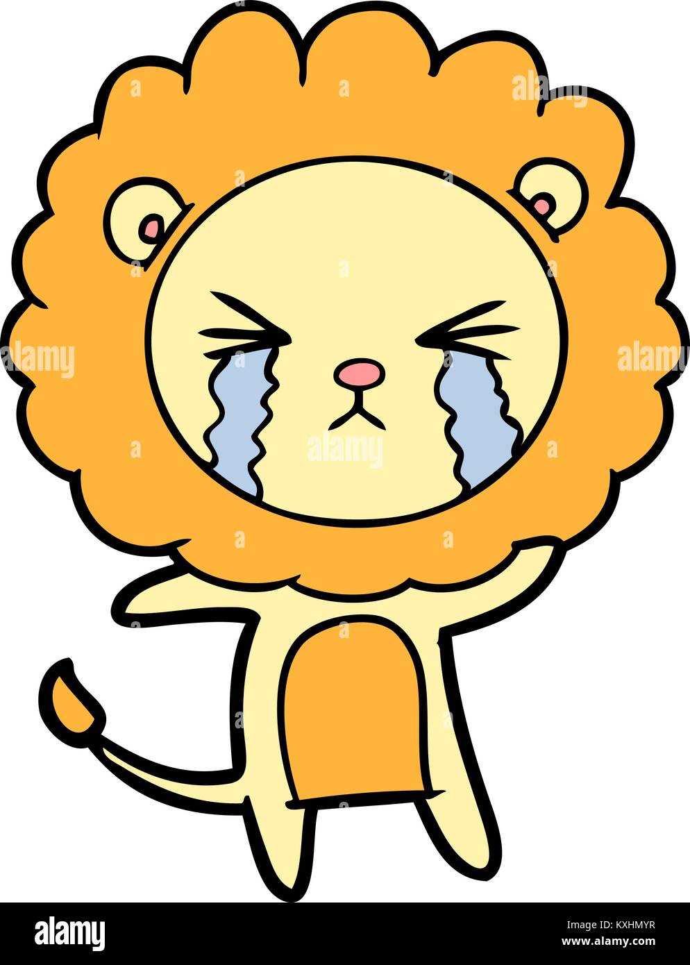 cartoon crying lion Stock Vector Image & Art - Alamy