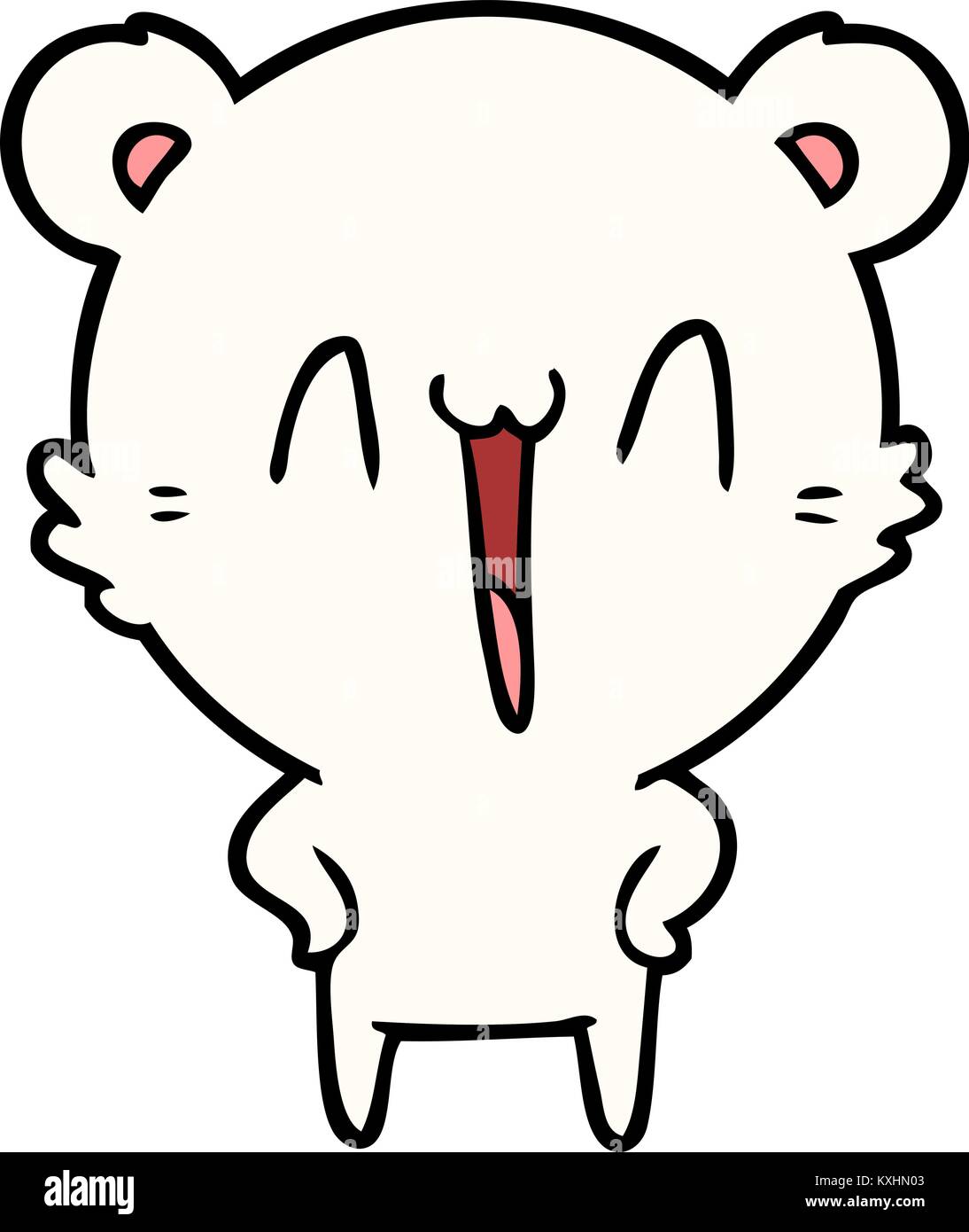 happy polar bear cartoon Stock Vector Image & Art - Alamy