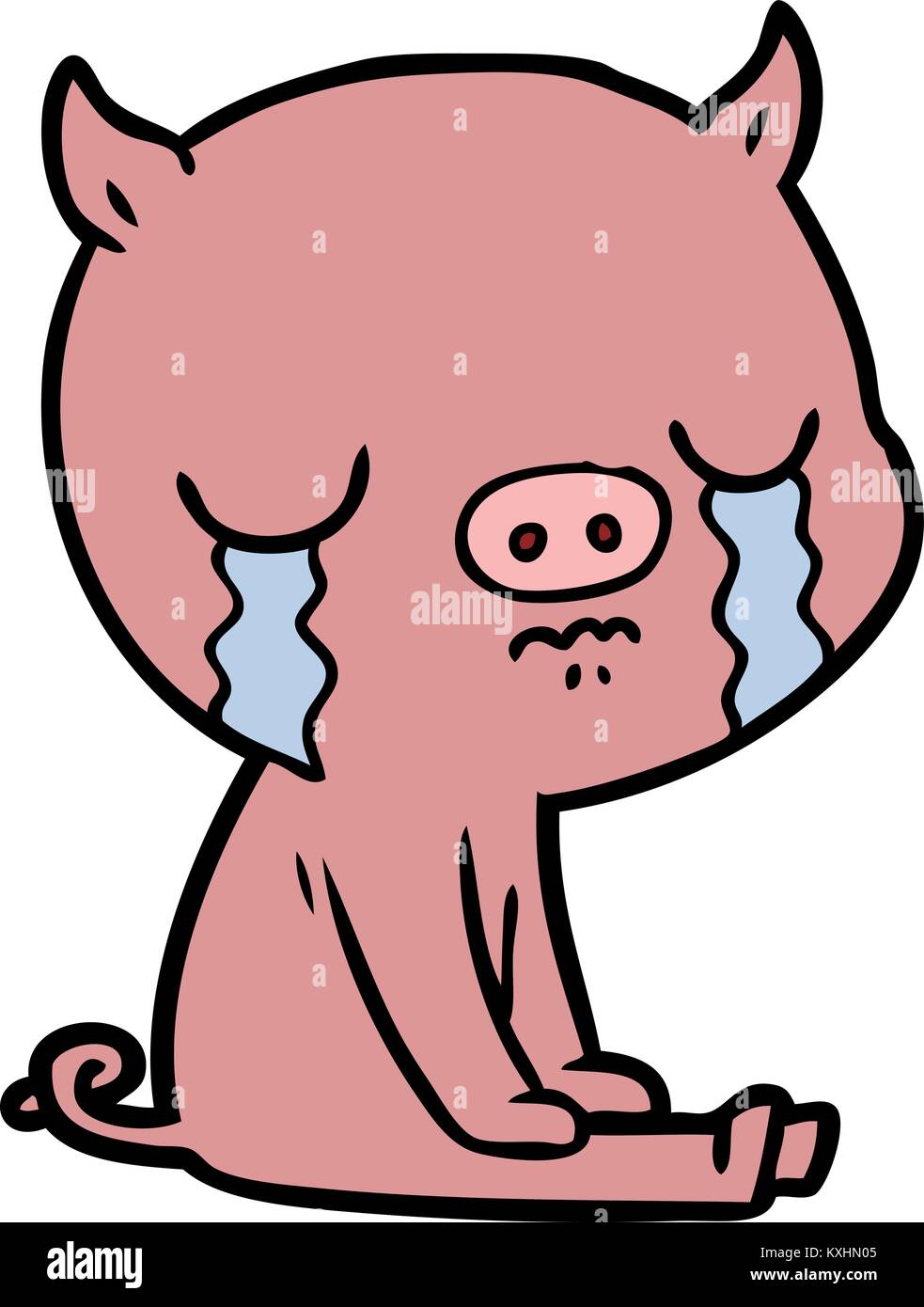 cartoon pig crying Stock Vector Image & Art - Alamy