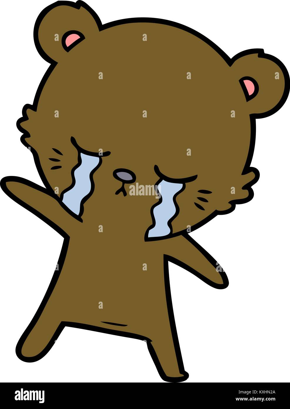 crying cartoon bear Stock Vector Image & Art - Alamy