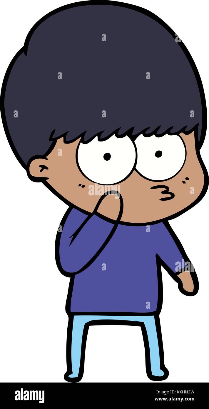 curious cartoon boy Stock Vector Image & Art - Alamy