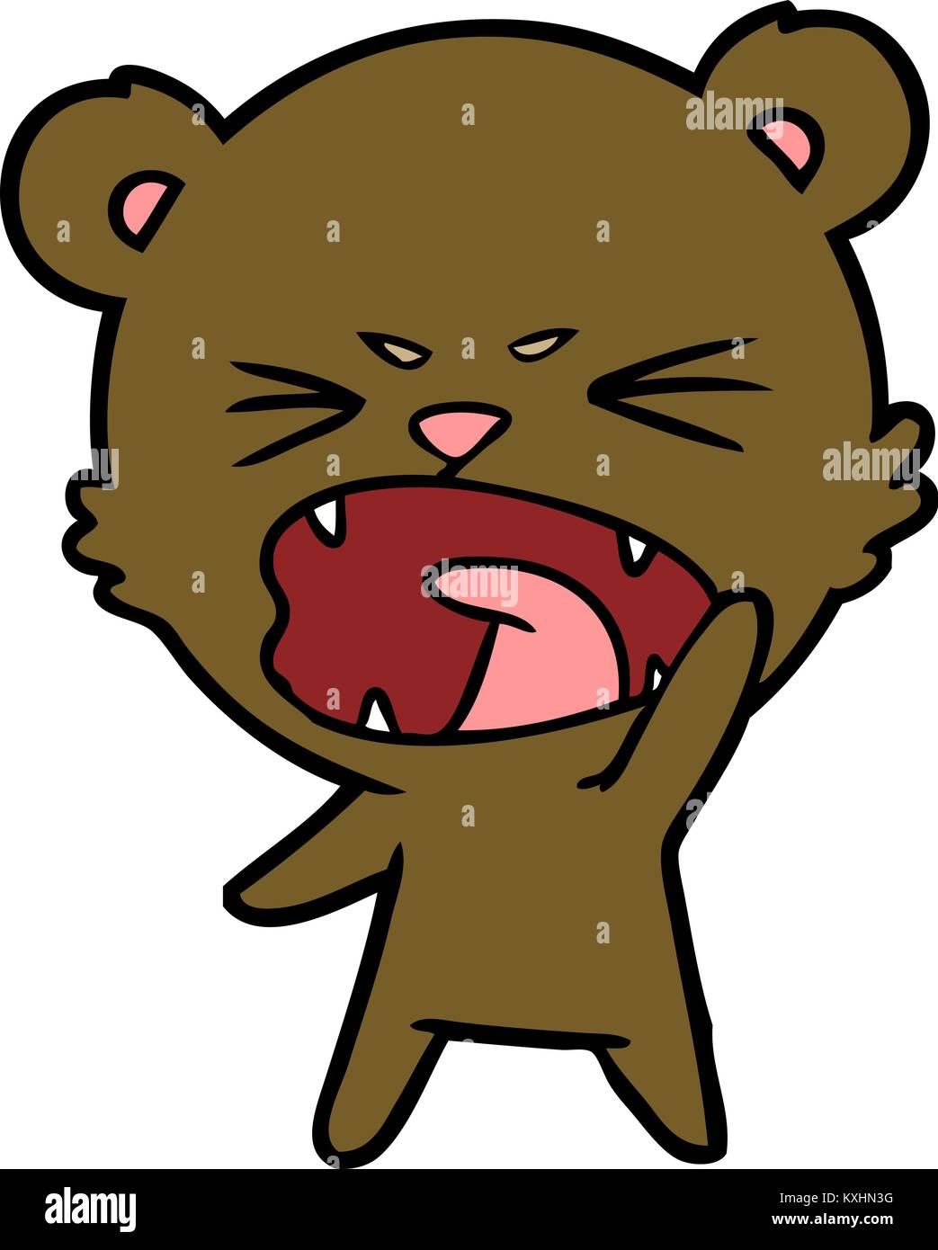angry cartoon bear Stock Vector Image & Art - Alamy