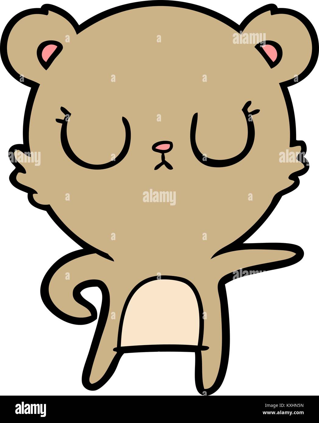 peaceful cartoon bear Stock Vector Image & Art - Alamy
