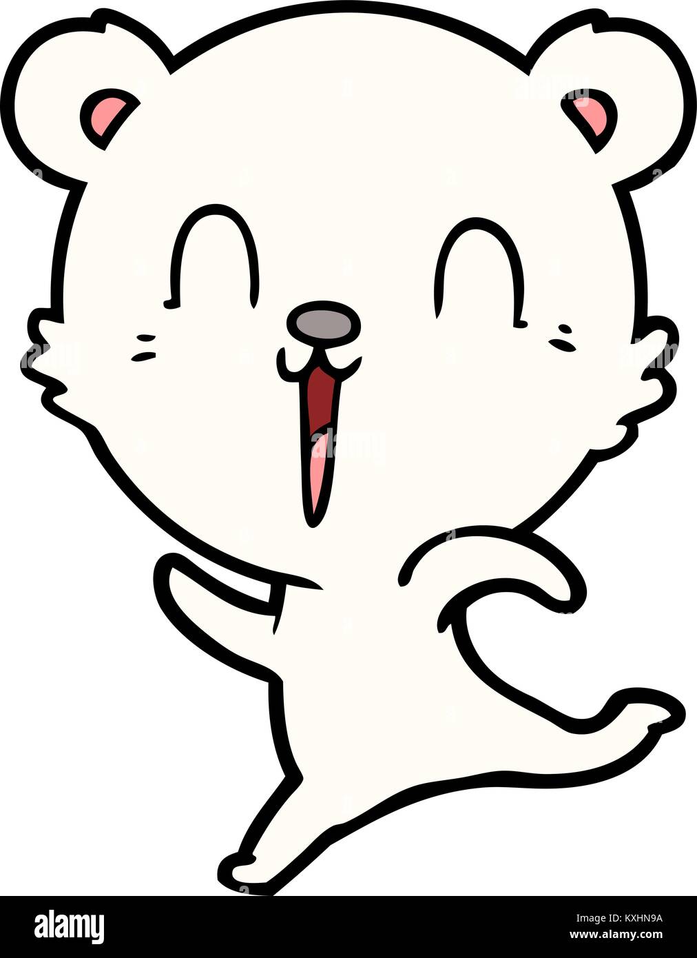 happy cartoon polar bear Stock Vector Image & Art - Alamy