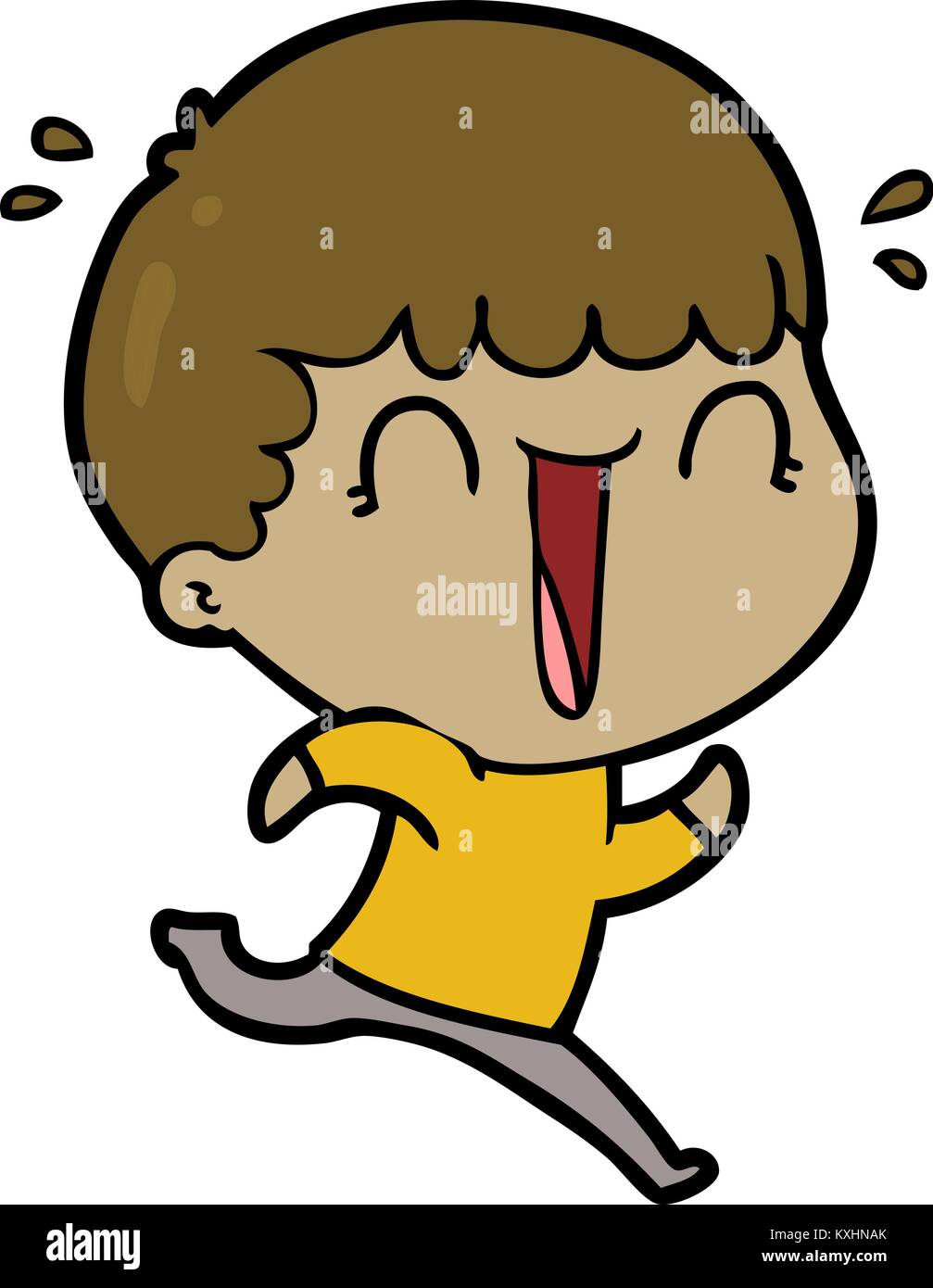 laughing cartoon man running Stock Vector Image & Art - Alamy