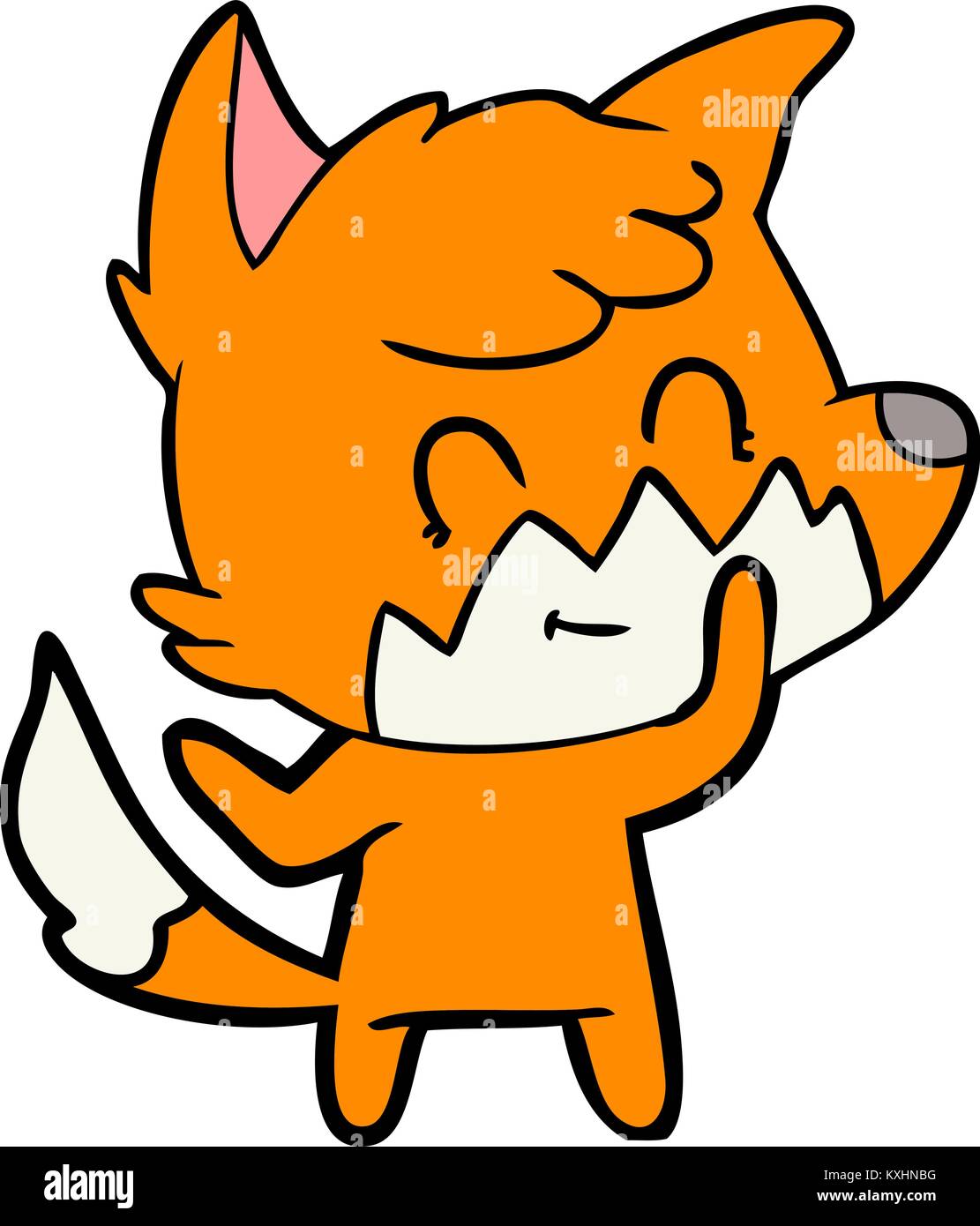 cartoon happy fox Stock Vector Image & Art - Alamy