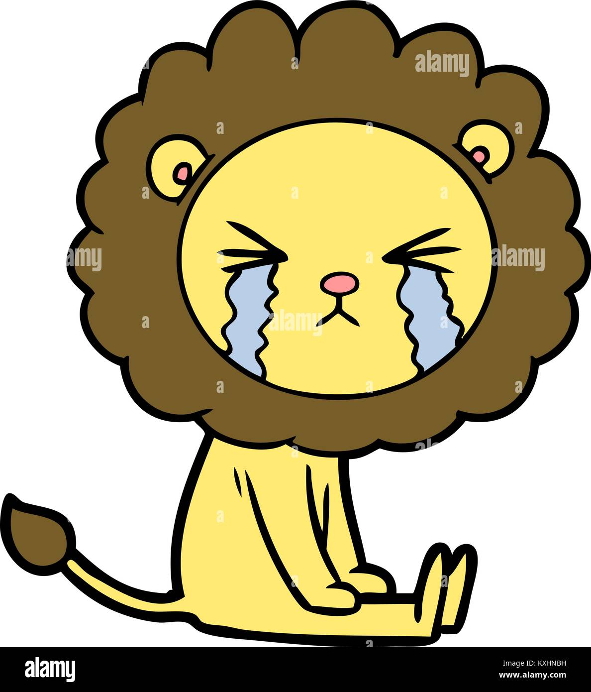 cartoon crying lion Stock Vector Image & Art - Alamy