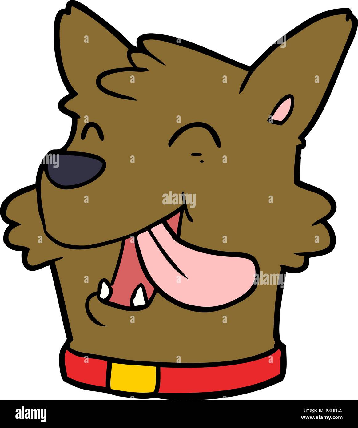 cartoon happy dog face Stock Vector Image & Art - Alamy