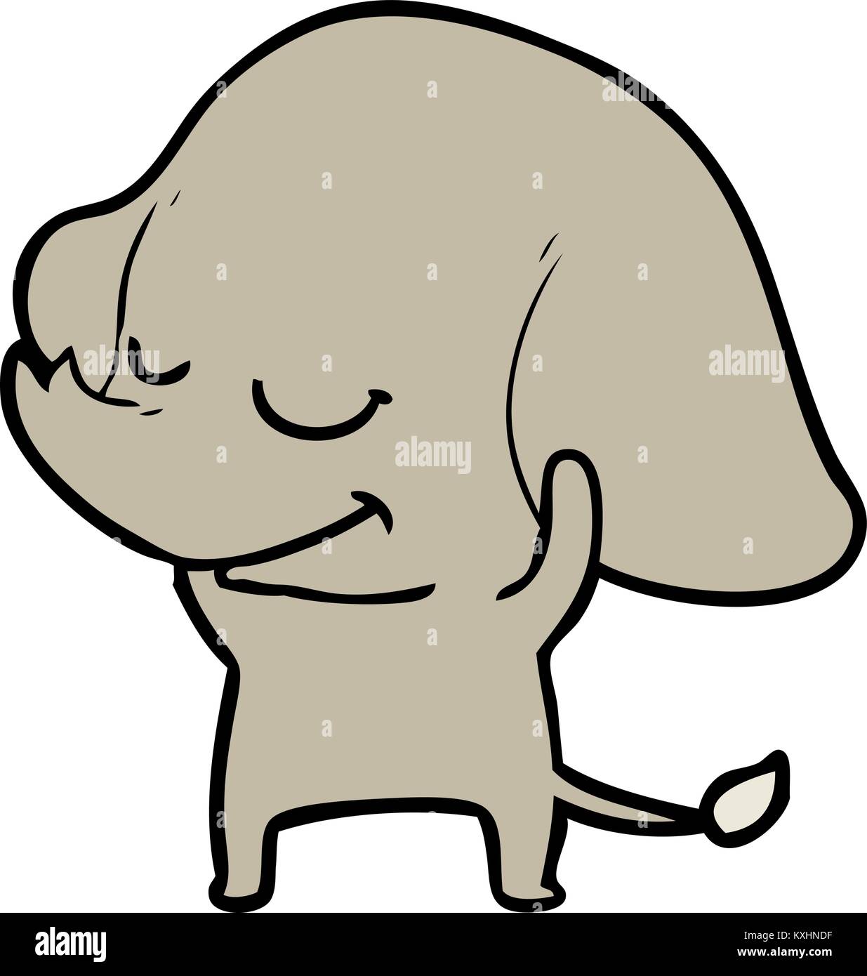 cartoon smiling elephant Stock Vector Image & Art - Alamy