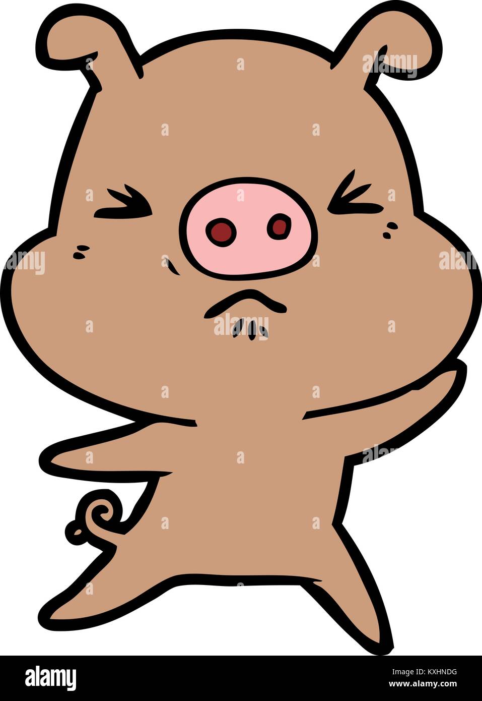 cartoon angry pig Stock Vector Image & Art - Alamy