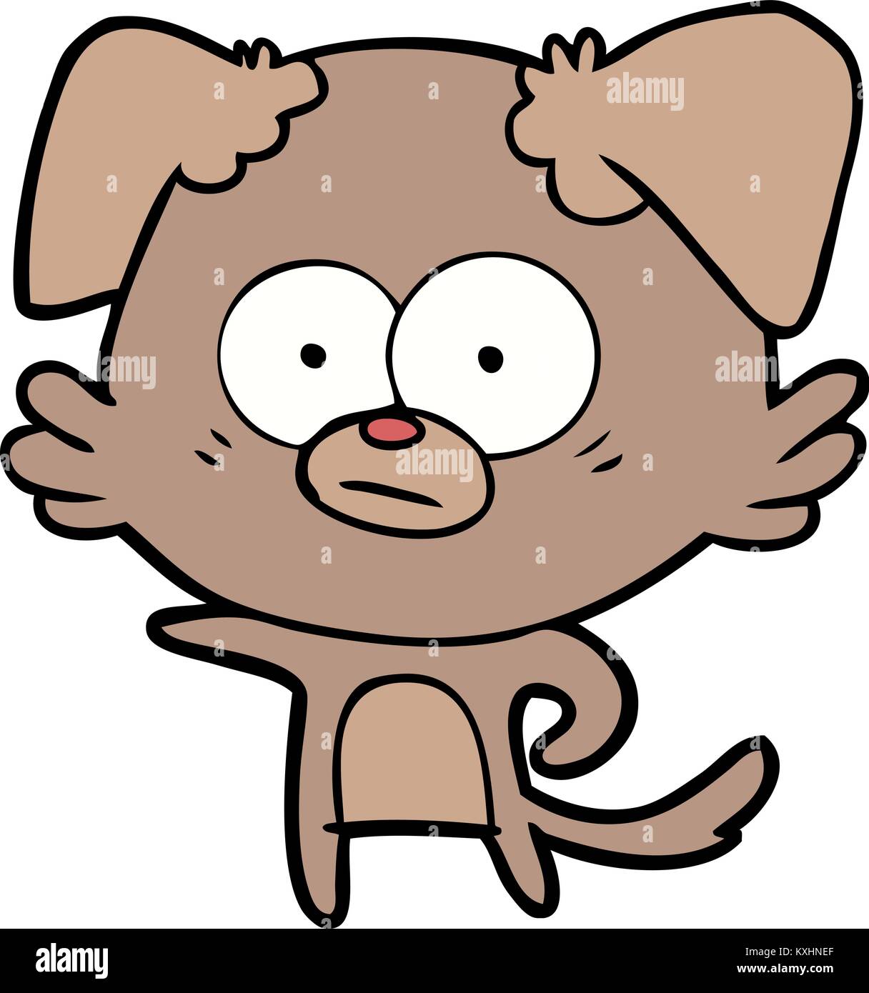 nervous dog cartoon Stock Vector Image & Art - Alamy