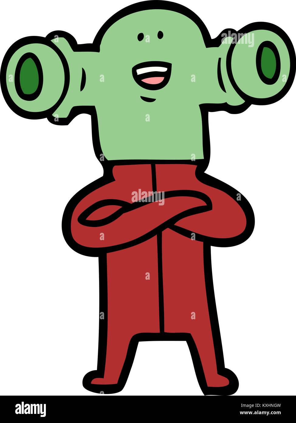 friendly cartoon alien Stock Vector Image & Art - Alamy