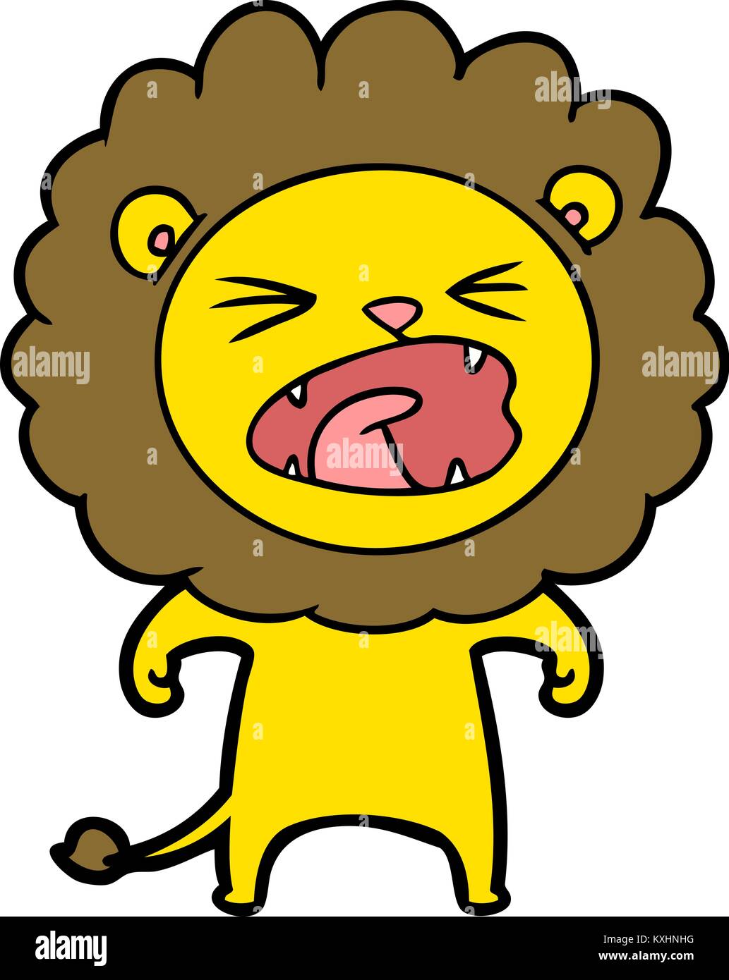 cartoon angry lion Stock Vector Image & Art - Alamy