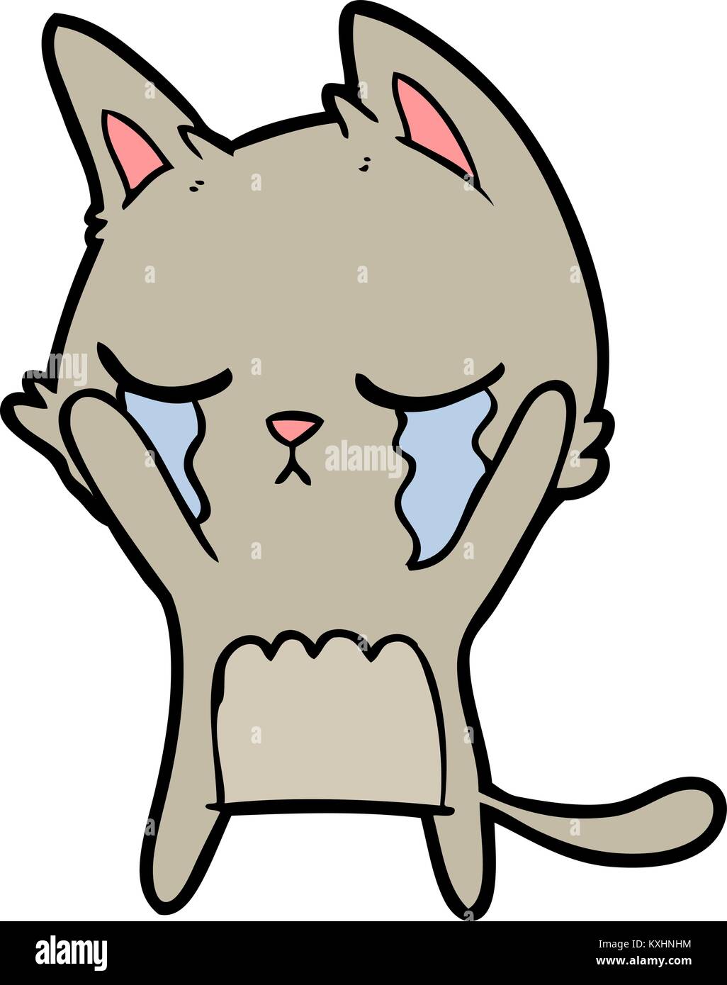 crying cartoon cat Stock Vector Image & Art - Alamy