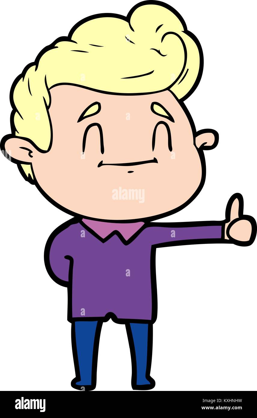 happy cartoon man giving thumbs up Stock Vector Image & Art - Alamy