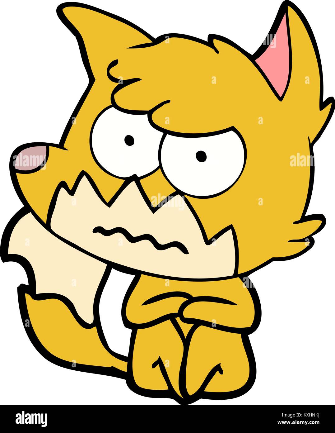 cartoon annoyed fox Stock Vector Image & Art - Alamy