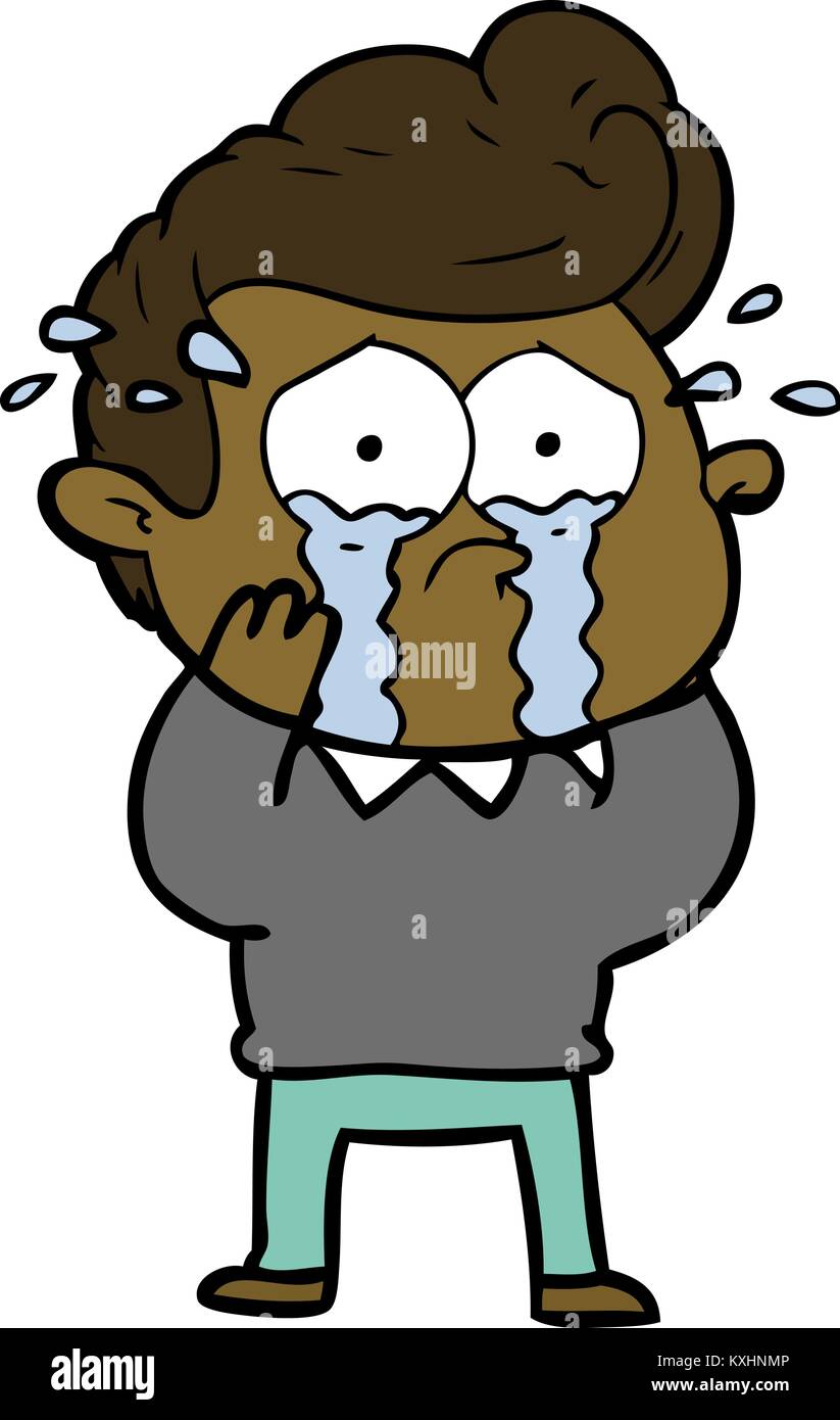 cartoon crying man Stock Vector Image & Art - Alamy