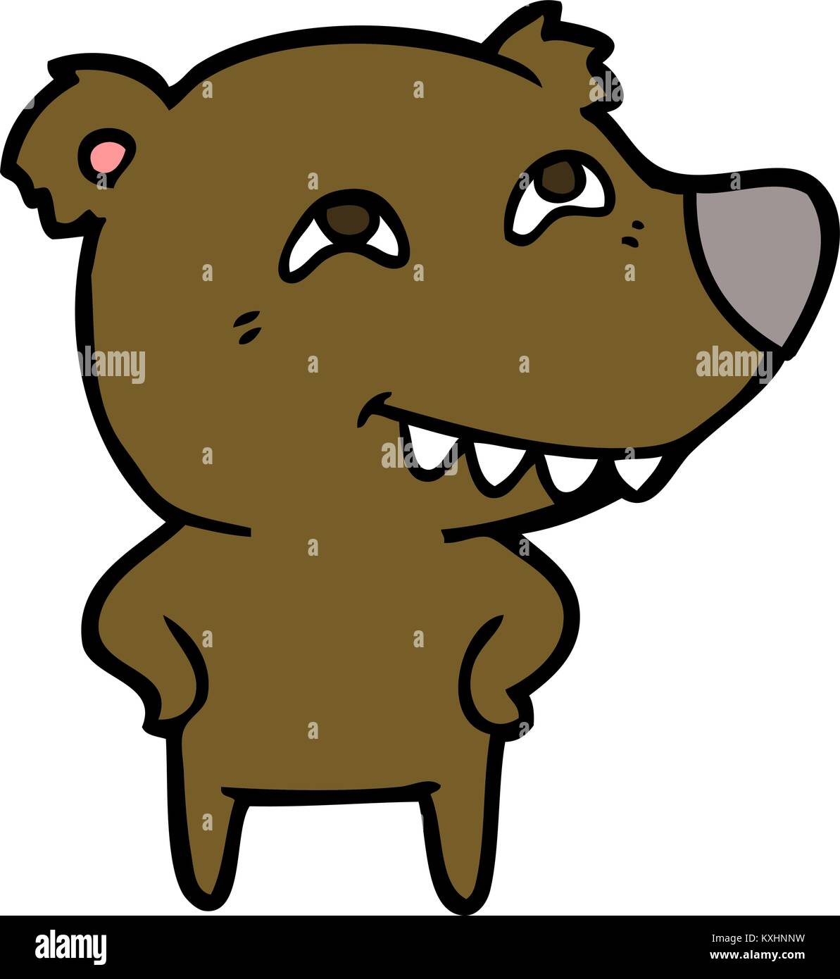 cartoon bear showing teeth Stock Vector Image & Art - Alamy