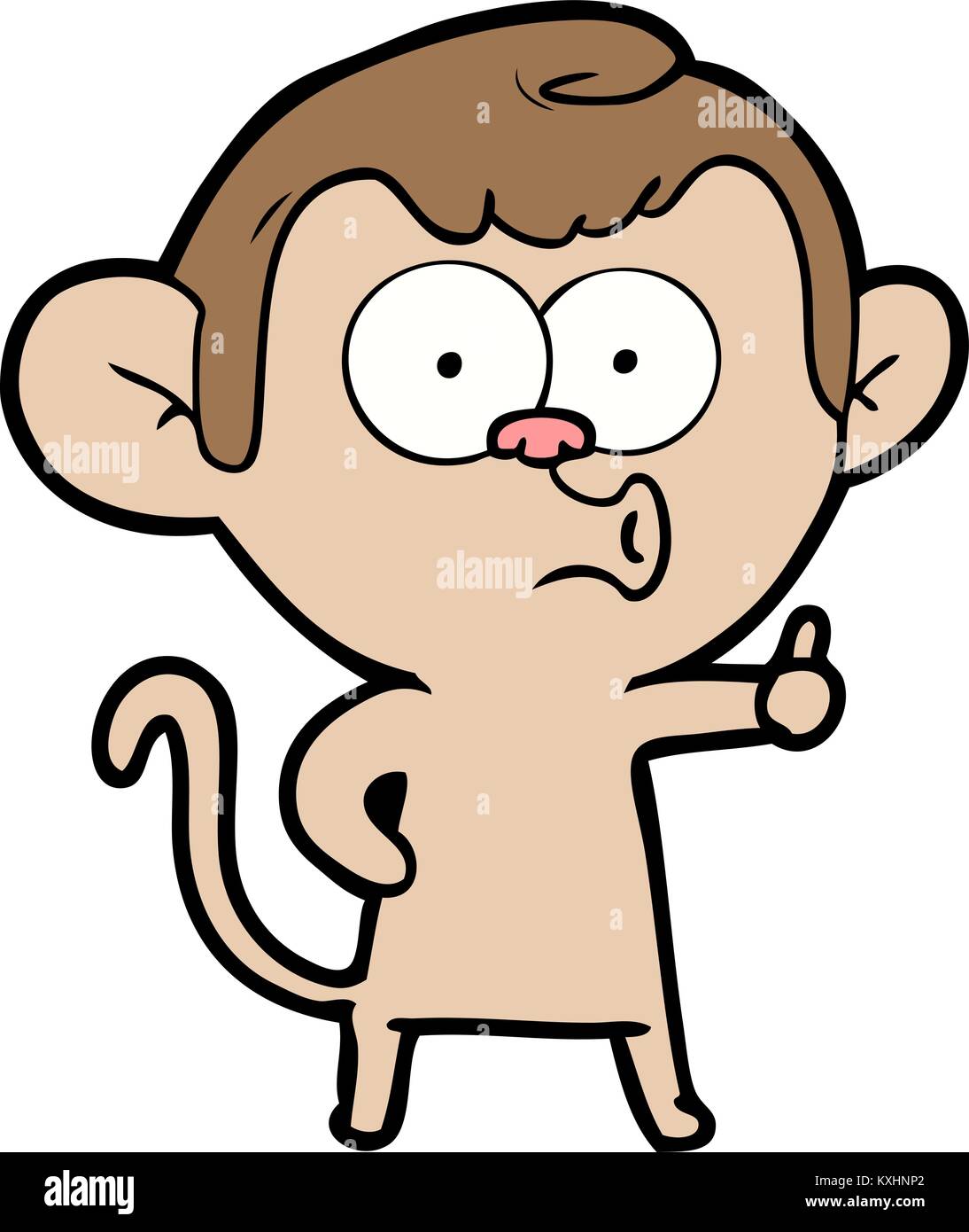 cartoon hooting monkey Stock Vector Image & Art - Alamy