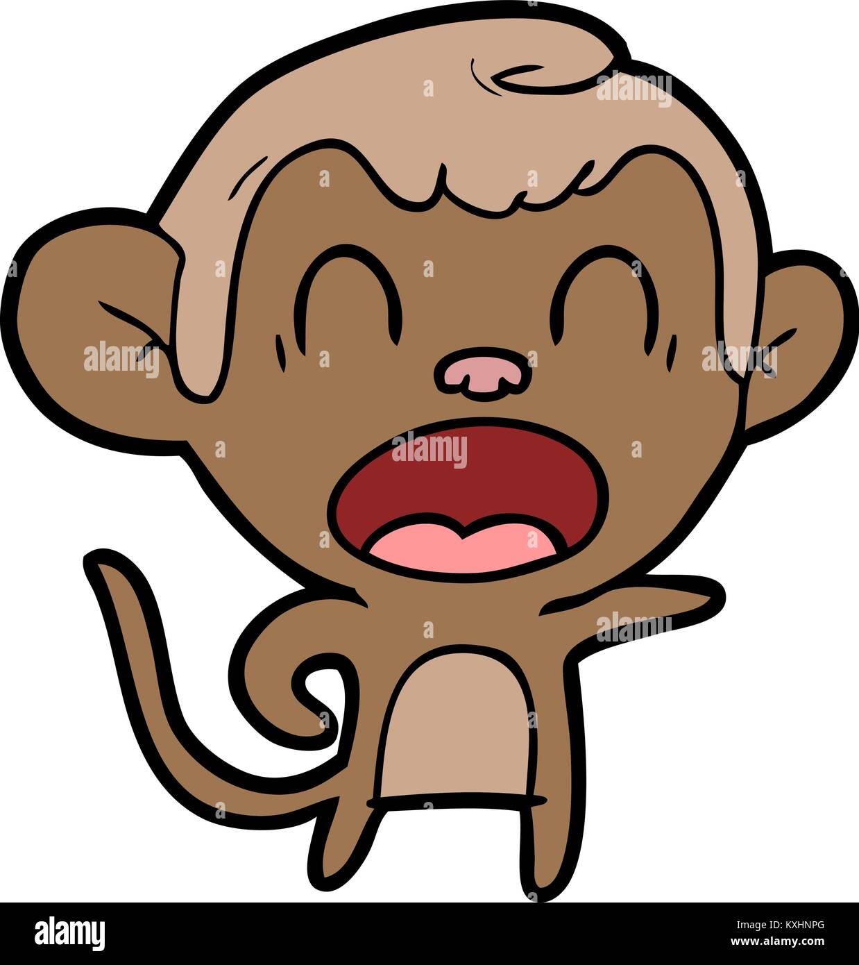 shouting cartoon monkey Stock Vector Image & Art - Alamy