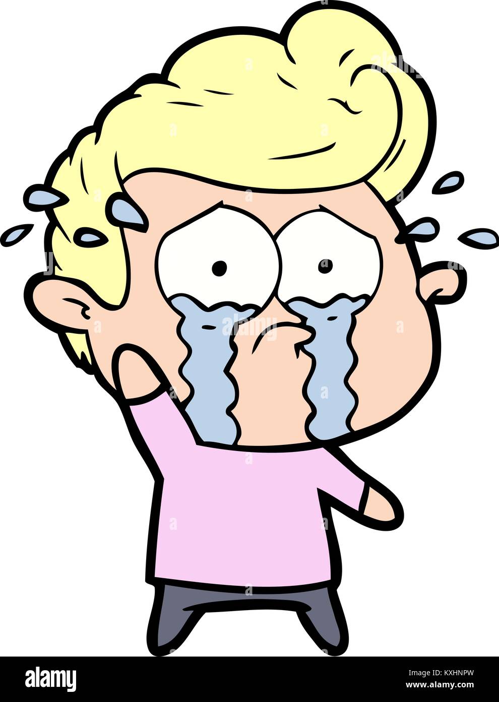 cartoon crying man Stock Vector Image & Art - Alamy