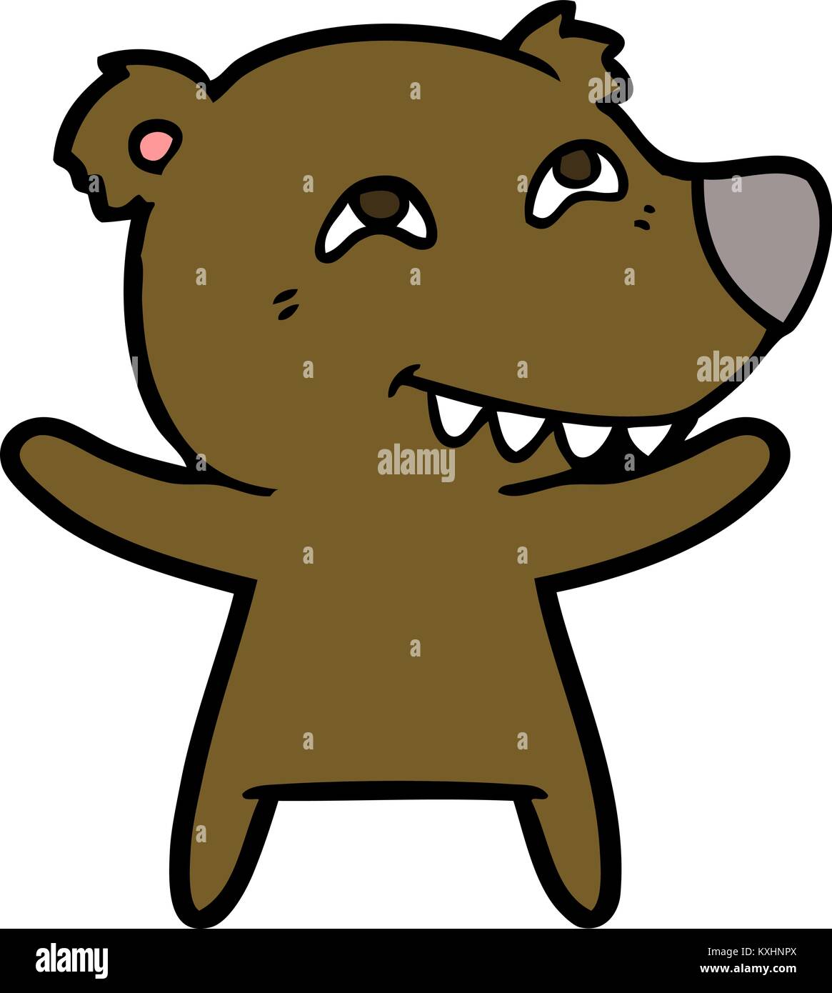 cartoon bear showing teeth Stock Vector Image & Art - Alamy