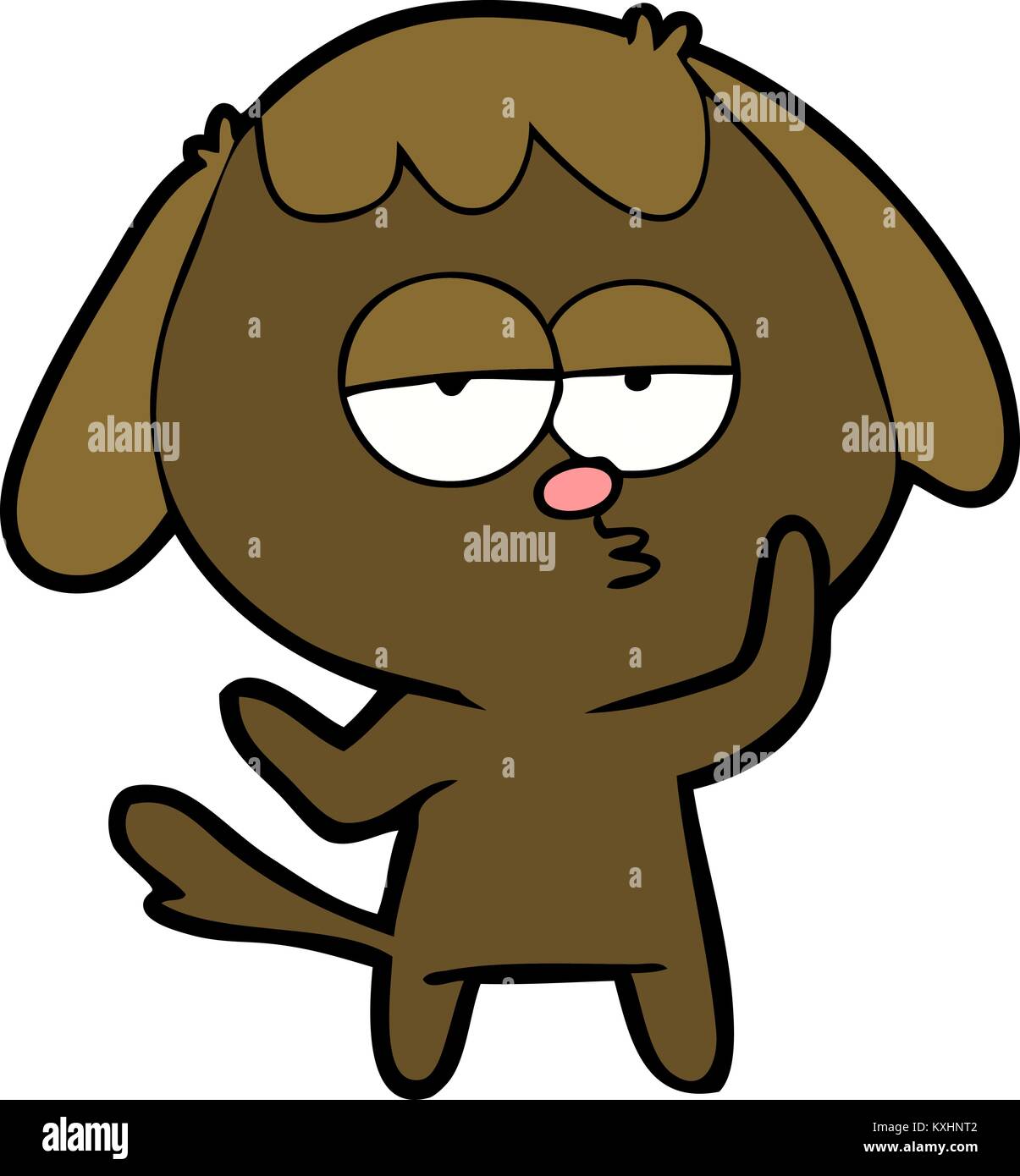 cartoon tired dog Stock Vector Image & Art - Alamy