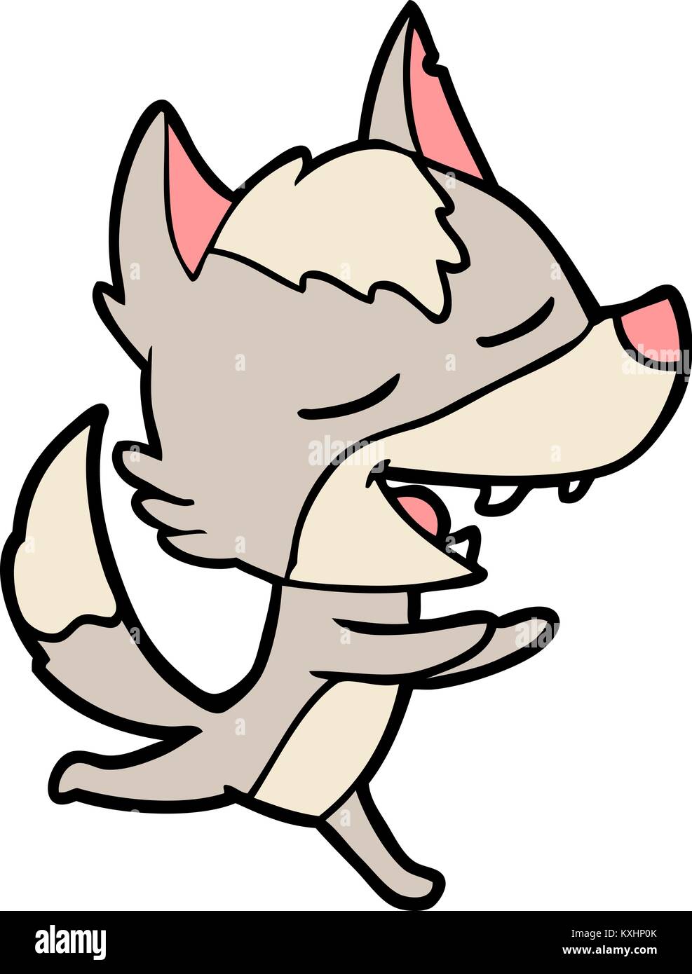 cartoon wolf laughing Stock Vector Image & Art - Alamy