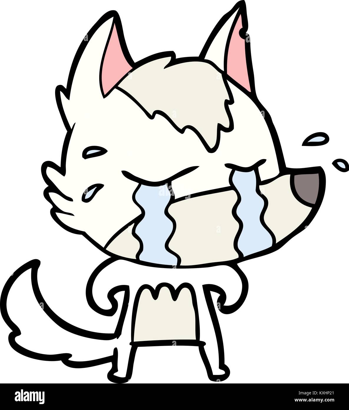 cartoon crying wolf Stock Vector Image & Art - Alamy