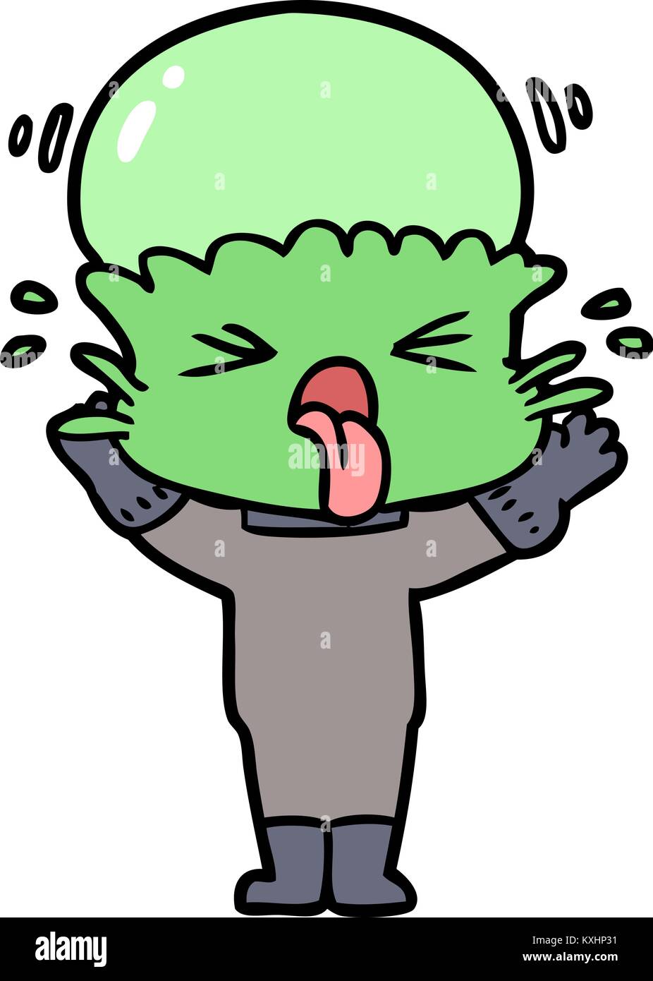 weird cartoon alien Stock Vector Image & Art - Alamy