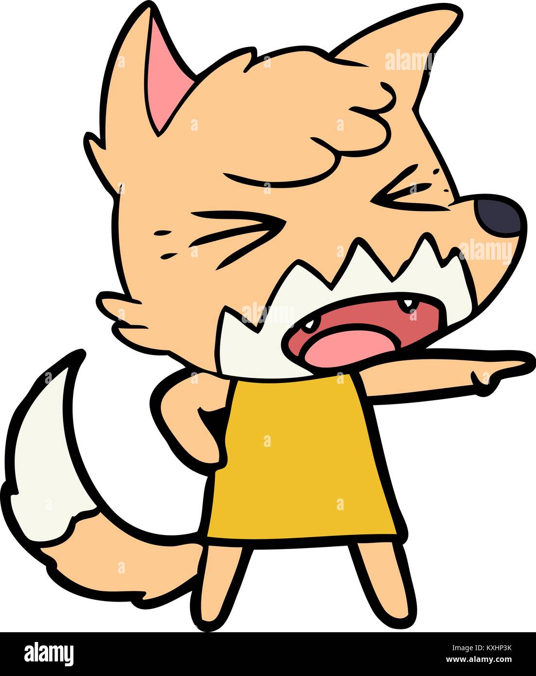 angry cartoon fox Stock Vector Image & Art - Alamy