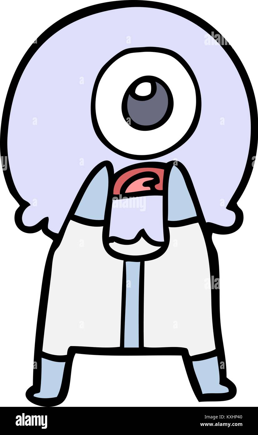 cartoon cyclops alien spaceman Stock Vector Image & Art - Alamy