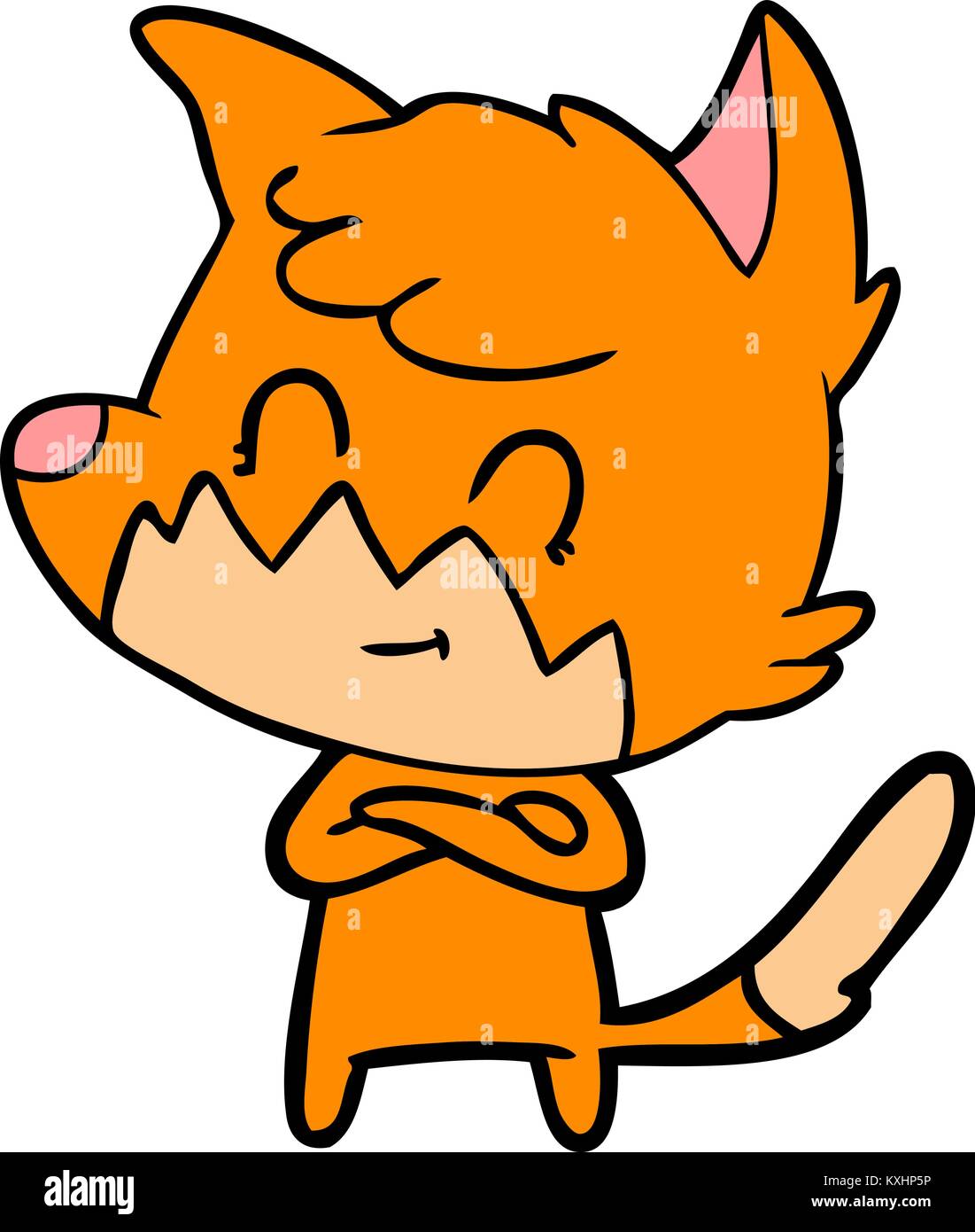 cartoon friendly fox Stock Vector Image & Art - Alamy