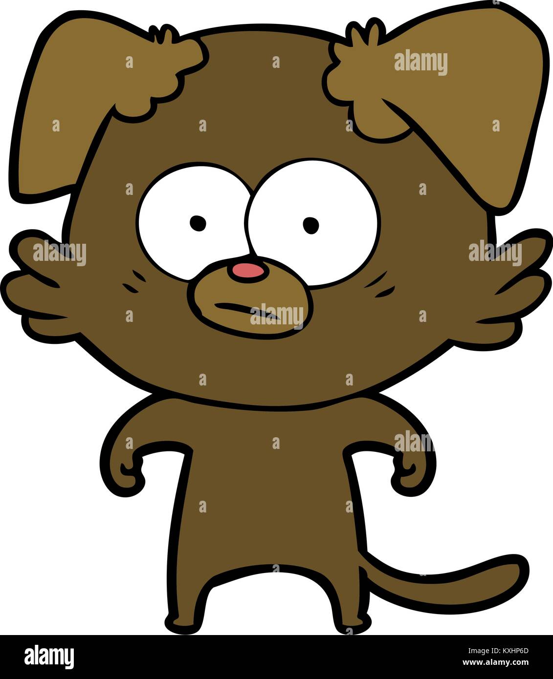nervous dog cartoon Stock Vector Image & Art - Alamy