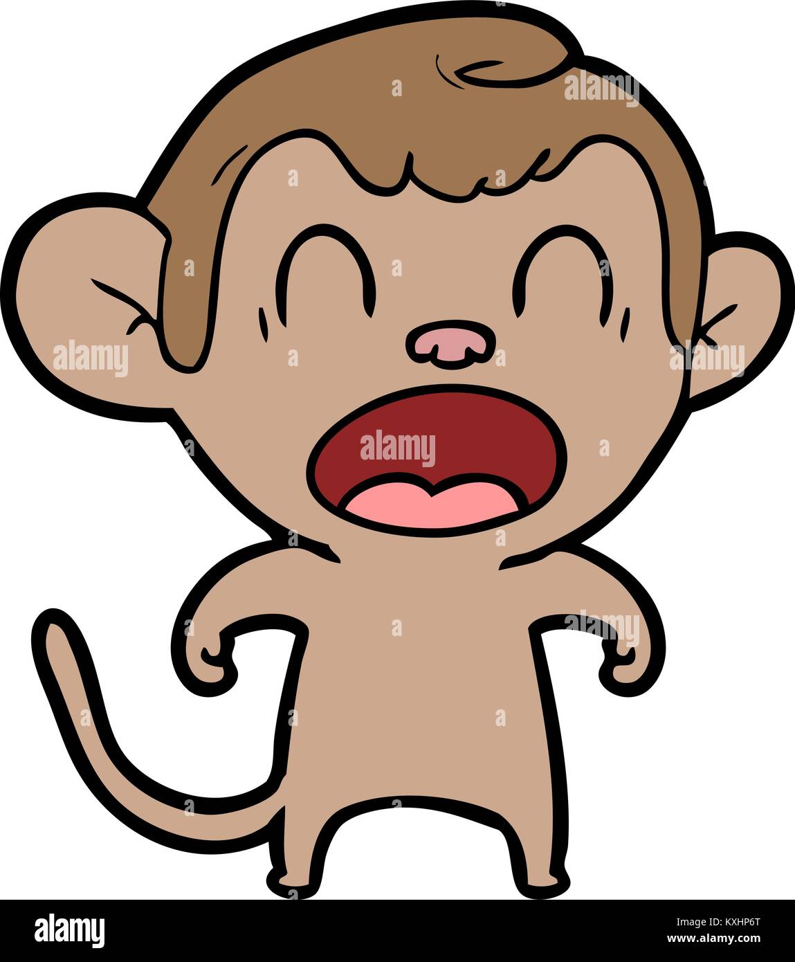 shouting cartoon monkey Stock Vector Image & Art - Alamy