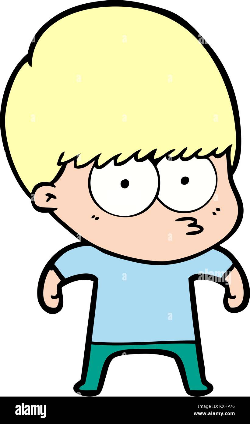 nervous cartoon boy Stock Vector Image & Art - Alamy