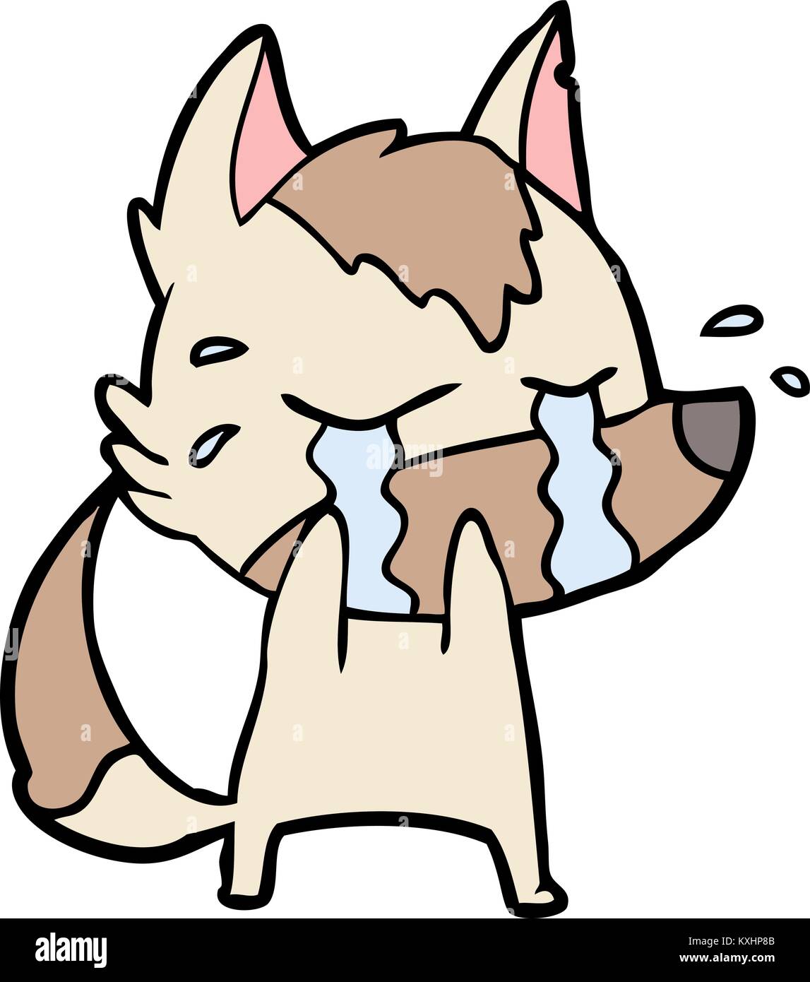 cartoon crying wolf Stock Vector Image & Art - Alamy