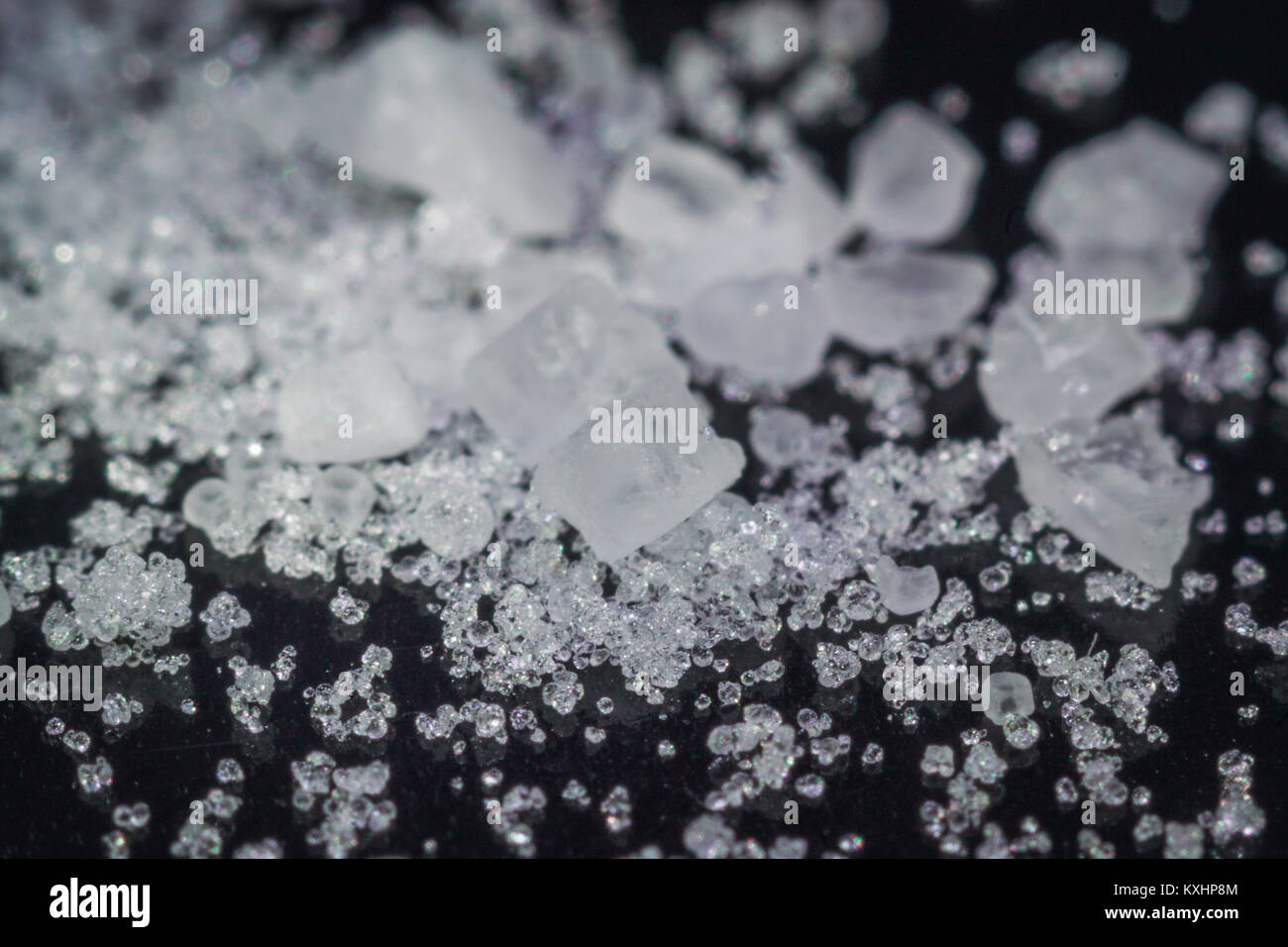 Crystal salt crystals microscope hi-res stock photography and images ...