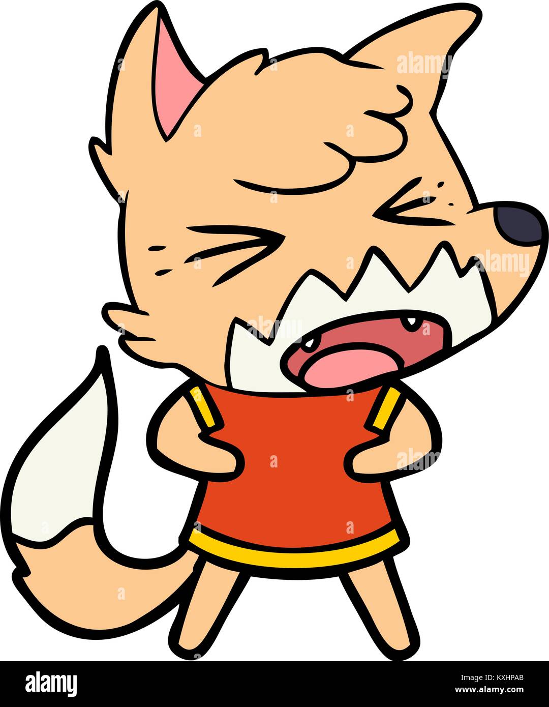 angry cartoon fox Stock Vector Image & Art - Alamy