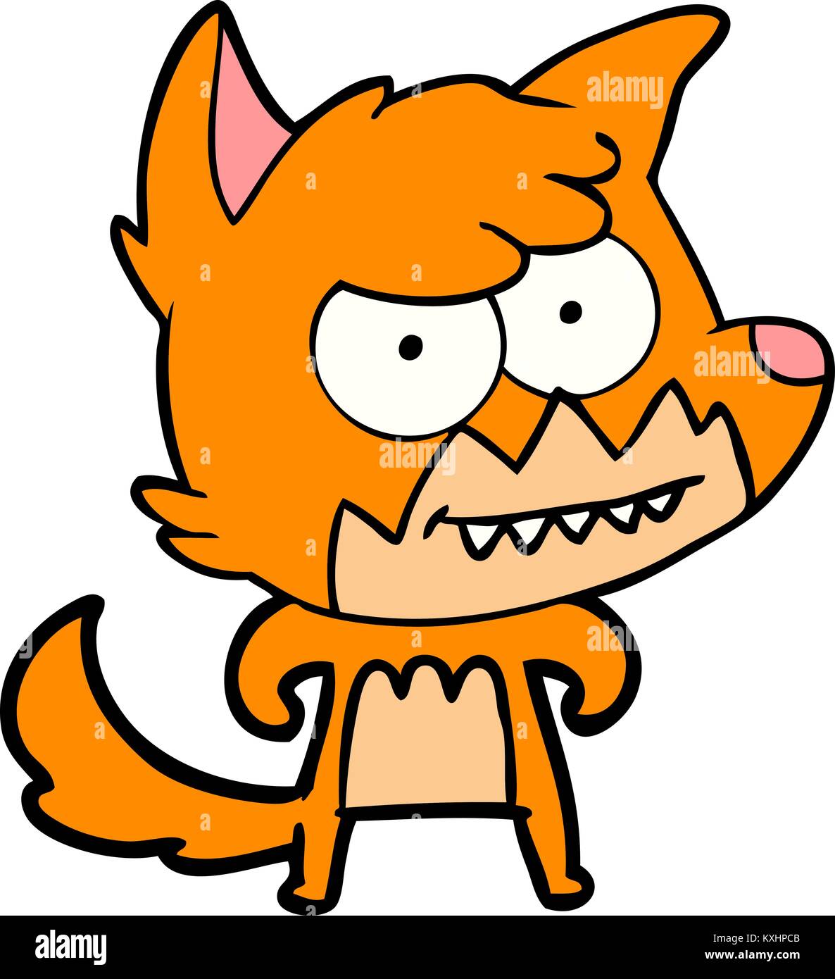 cartoon grinning fox Stock Vector Image & Art - Alamy