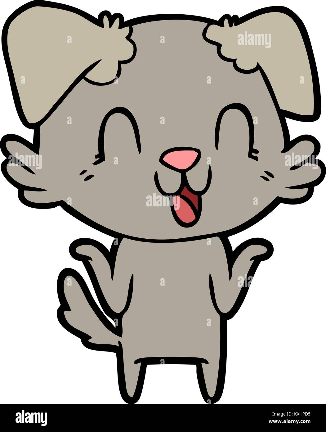 laughing cartoon dog shrugging shoulders Stock Vector Image & Art - Alamy