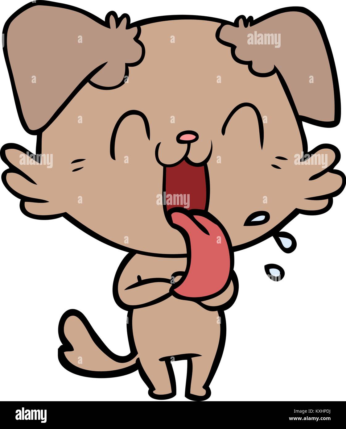 cartoon panting dog Stock Vector Image & Art - Alamy