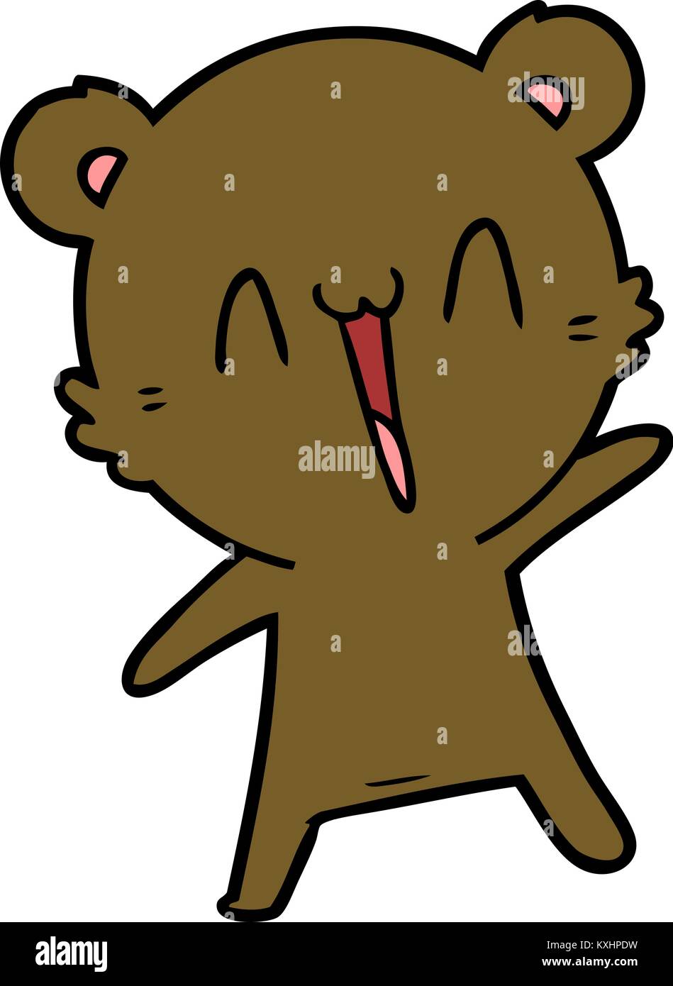 happy bear cartoon Stock Vector Image & Art - Alamy