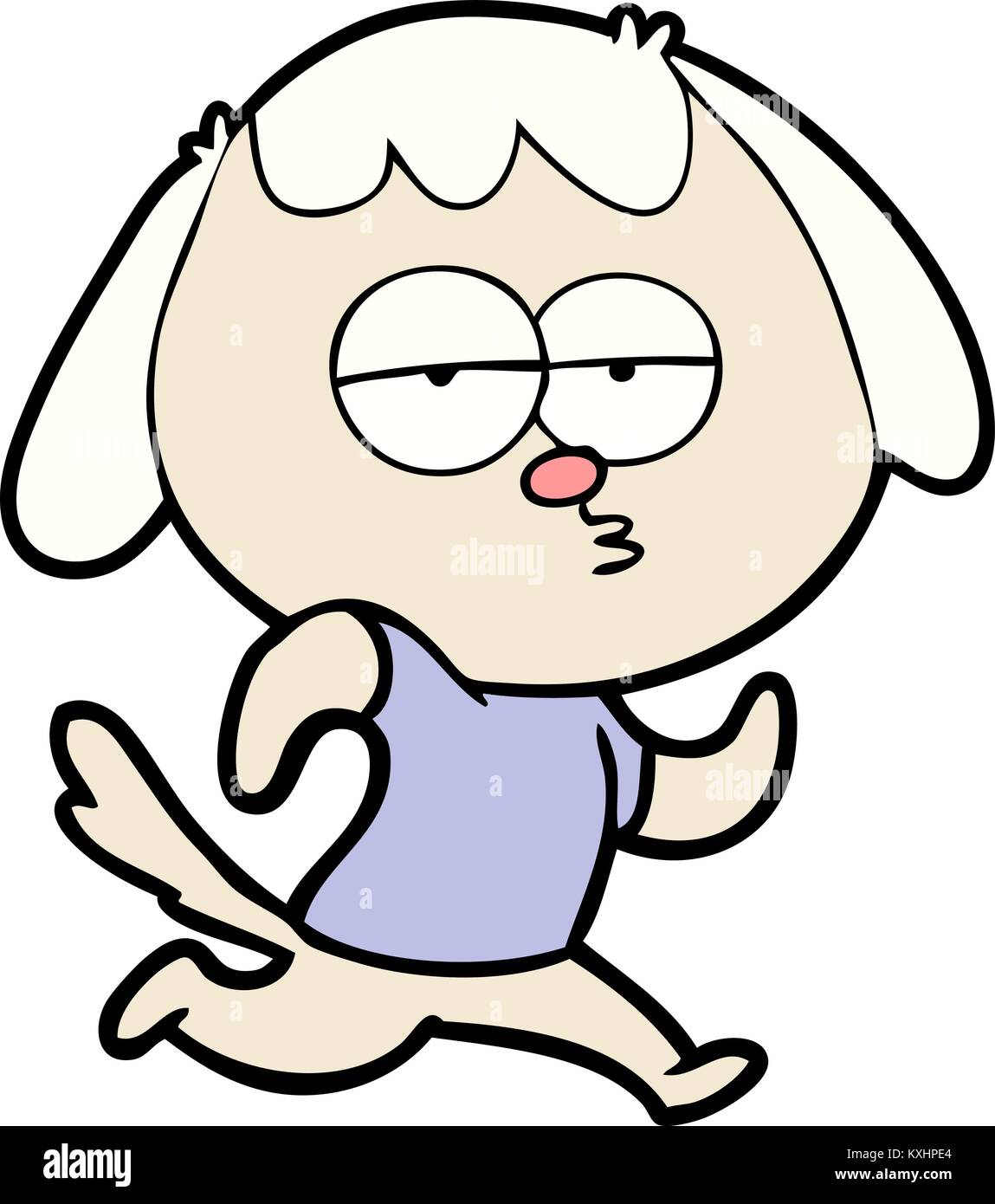 cartoon bored dog Stock Vector Image & Art - Alamy