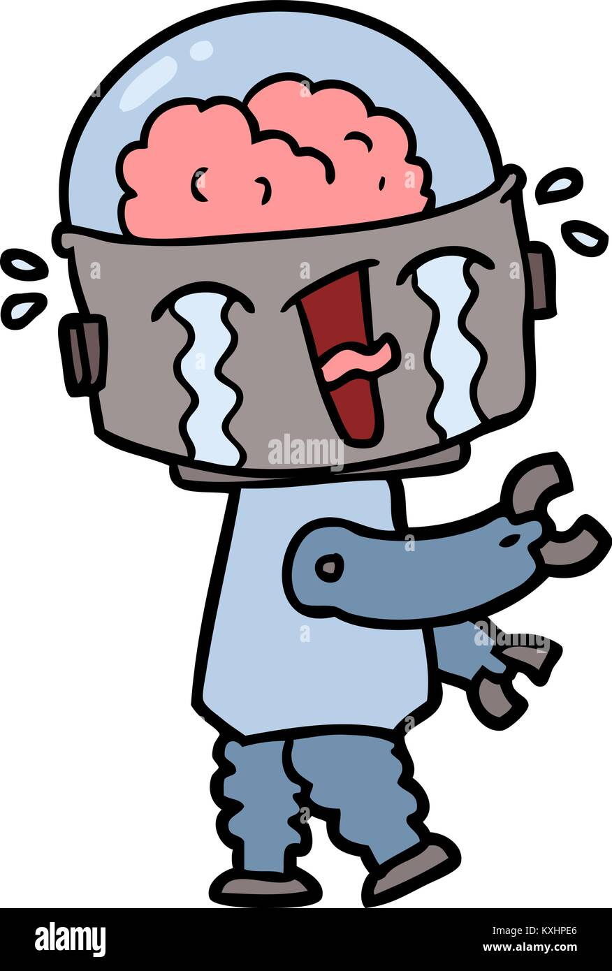 cartoon crying robot Stock Vector Image & Art - Alamy