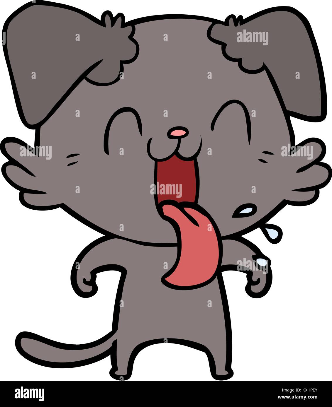 cartoon panting dog Stock Vector Image & Art - Alamy