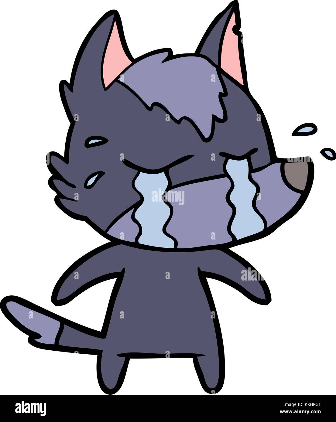 cartoon crying wolf Stock Vector Image & Art - Alamy