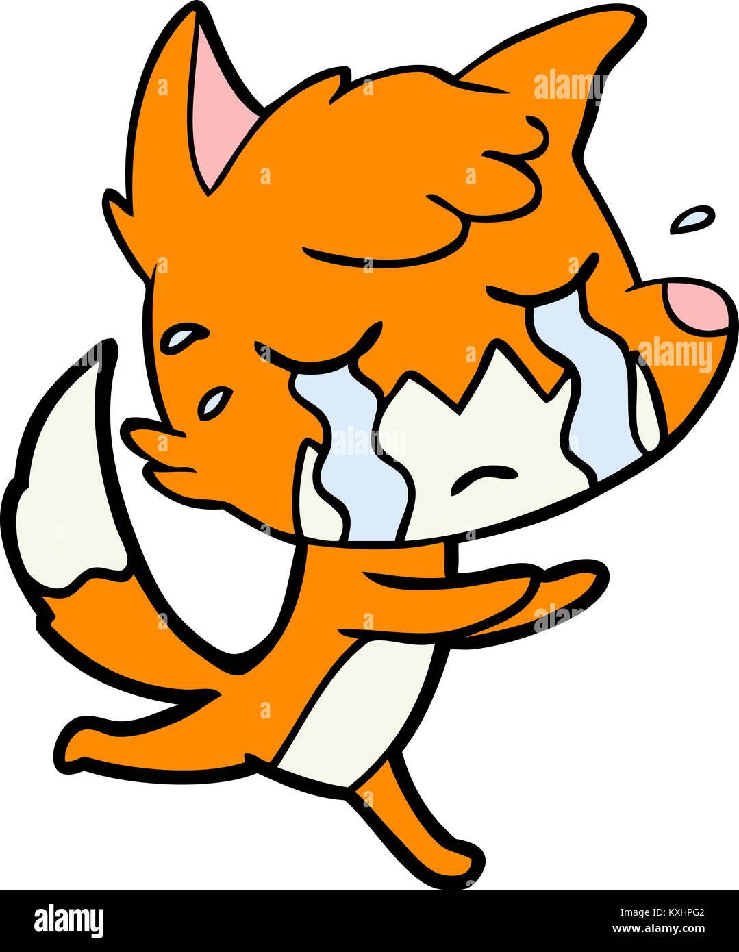 crying fox cartoon Stock Vector Image & Art - Alamy